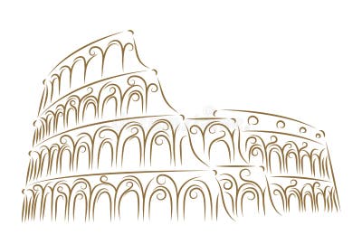 Roman Coliseum Silhouette Stock Illustrations – 497 Roman Coliseum ...