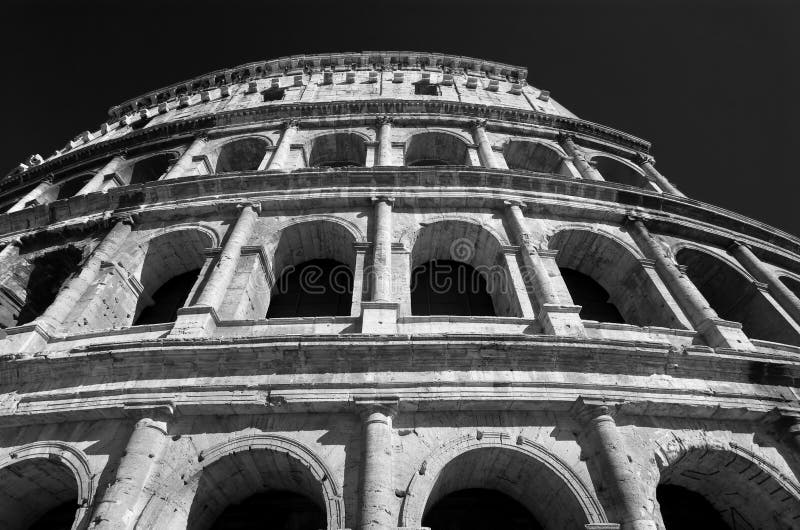 Coliseum stock image. Image of columns, roman, black, construction ...
