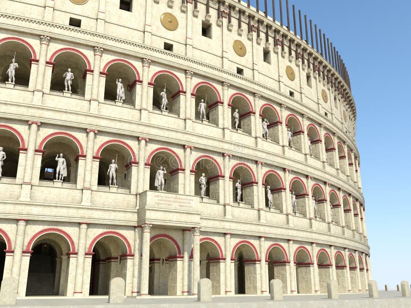 Illustration of Coliseum, Tower of Pisa, St. Peter S Basilica Stock ...