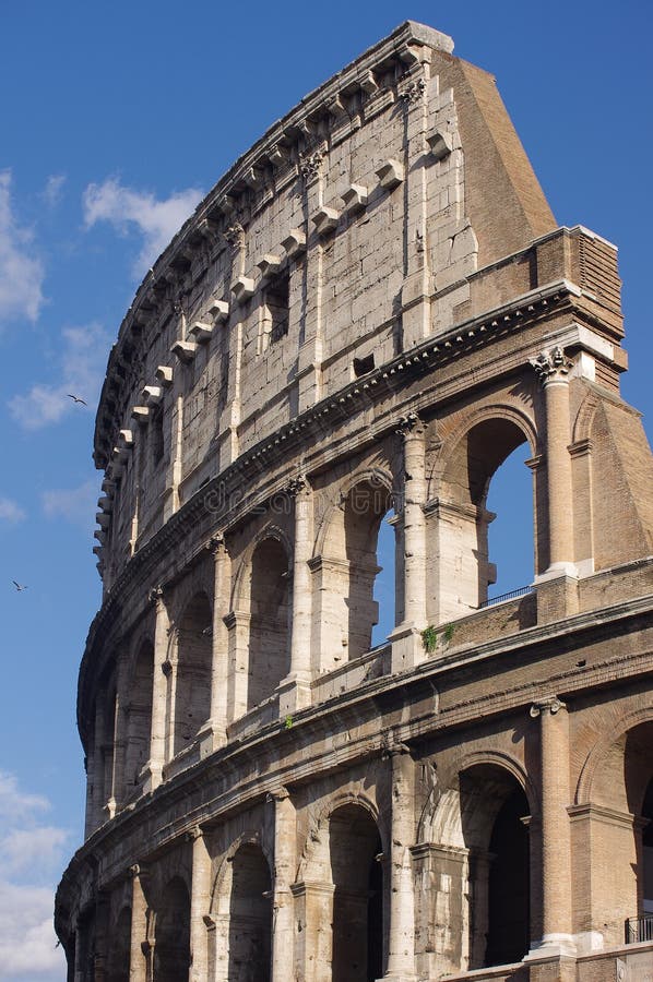 Coliseum on the Background of Blue Sky in Rome Stock Image - Image of ...