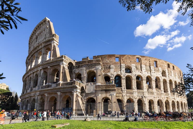 Coliseum with clouds, Rome editorial photography. Image of gladiator ...