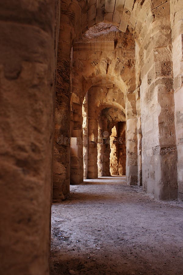 Coliseum El Jam stock photo. Image of carthage, effect - 16609320