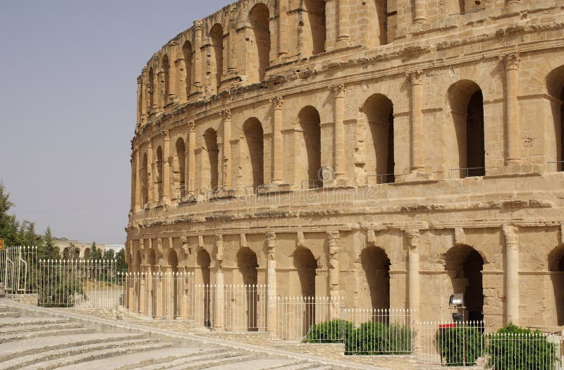 Inside El Jem Amphitheatre Tunisia Stock Image - Image of culture ...