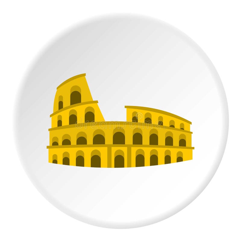 Roman Coliseum Icon, Cartoon Style Stock Vector - Illustration of ...