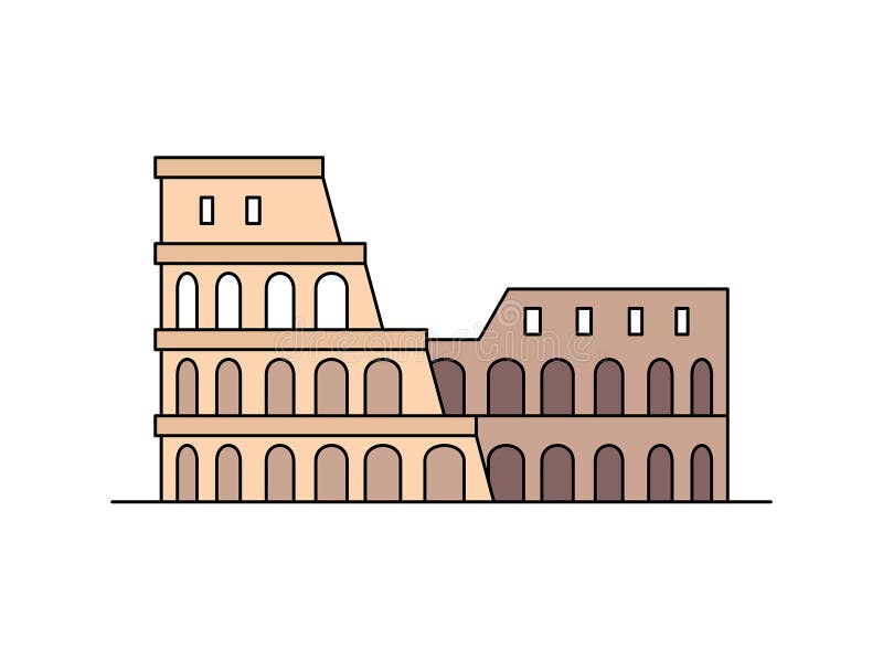 Coliseum Icon. Vector Illustration Stock Vector - Illustration of ...