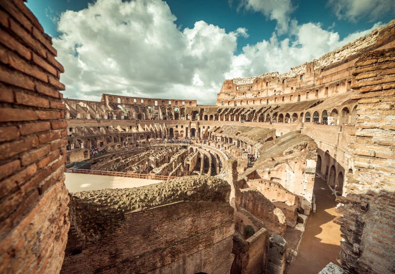 Famous Coliseum interior stock photo. Image of heritage - 47501840