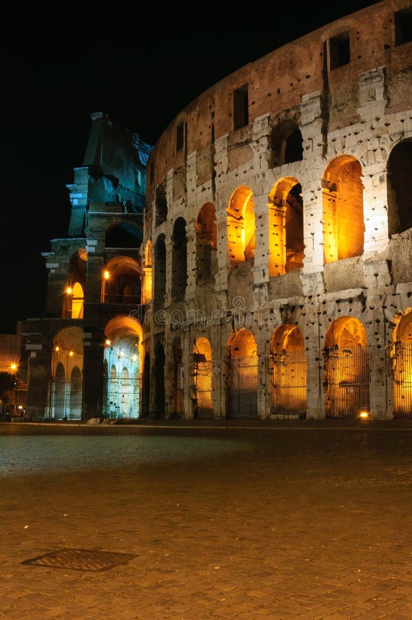 Coliseum by night stock photo. Image of historic, arch - 29310188