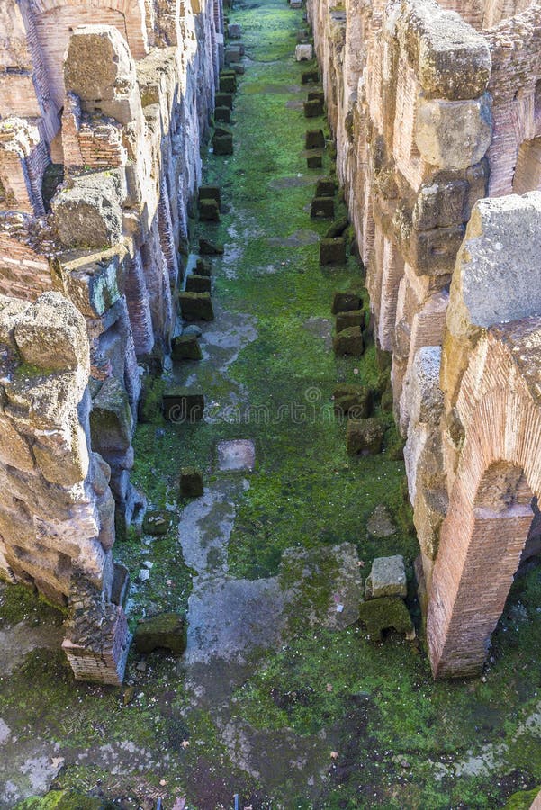 Corridor of Roman Columns in Rome, Italy Stock Image - Image of stone ...