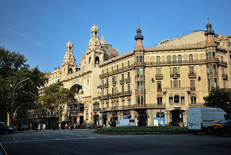 Coliseum Theatre at Barcelona, Spain Stock Image - Image of view ...