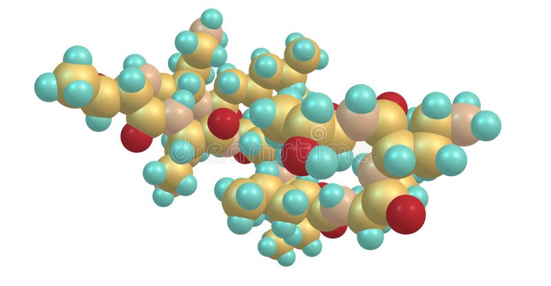 Colistin Molecular Structure Isolated on White Stock Illustration ...