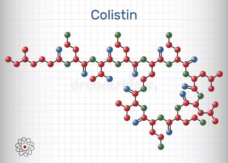 Colistin Antibiotic Drug Molecule. Skeletal Formula Stock Vector ...