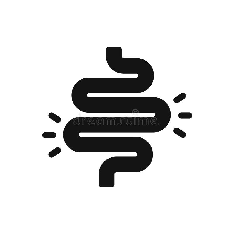 Colitis Vector Icon Set. Intestines Illustration Sign Collection. Colic ...