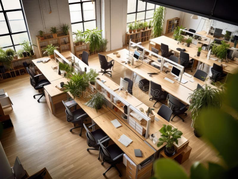 Collab Seating for All in Office Stock Illustration - Illustration of ...