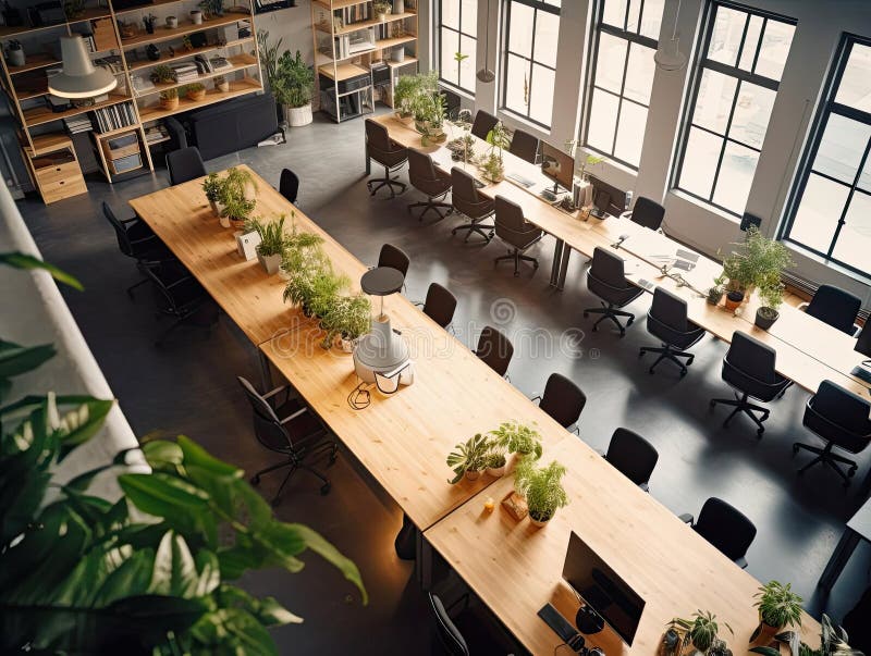 Collab Seating for All in Office Stock Illustration - Illustration of ...