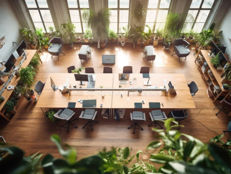 Collab Seating for All in Office Stock Illustration - Illustration of ...