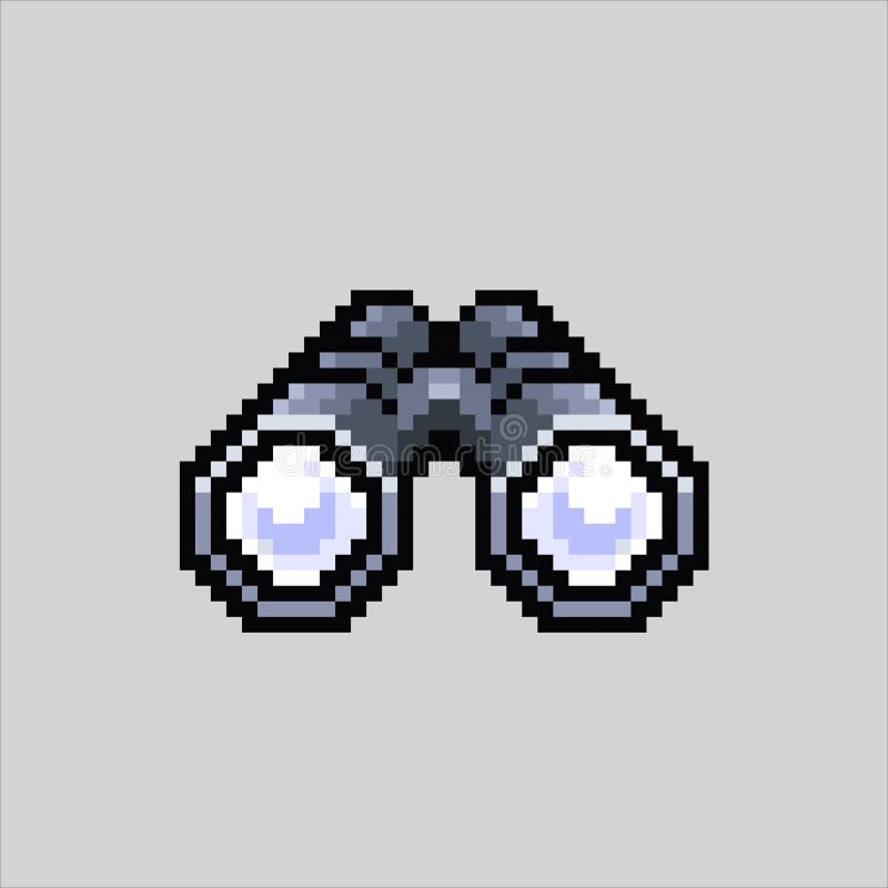 Pixel Art Binocular Illustration Vector for Game Design Stock ...