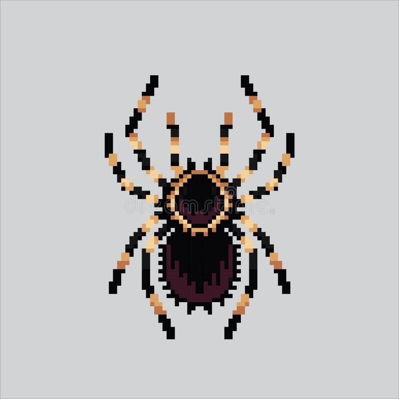 Pixel Art Spider Insect Illustration Vector for Game Design Stock ...