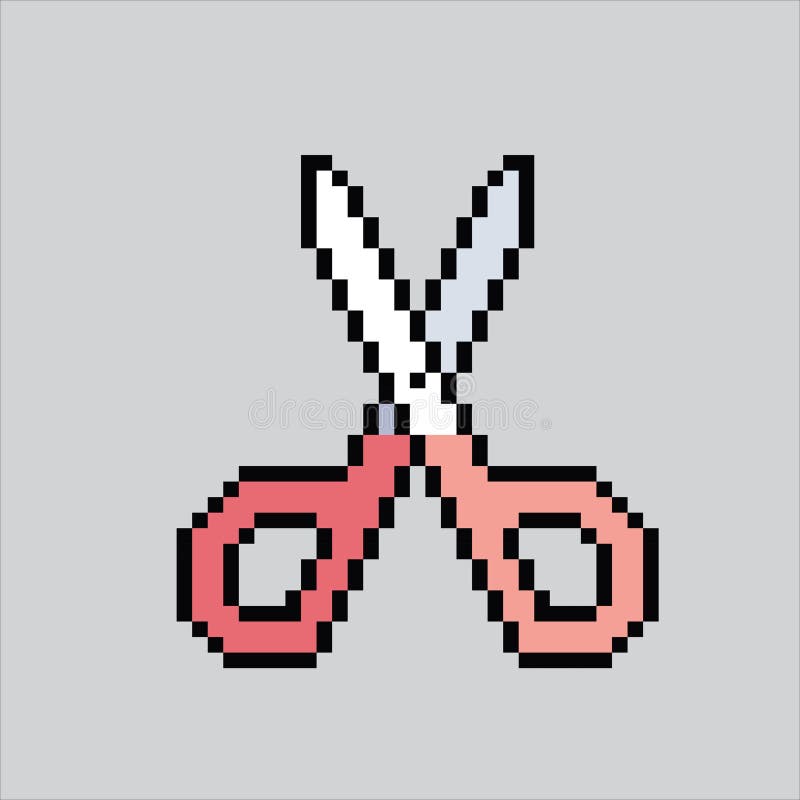 Pixel Art Scissors Illustration Vector for Game Design Stock Vector ...