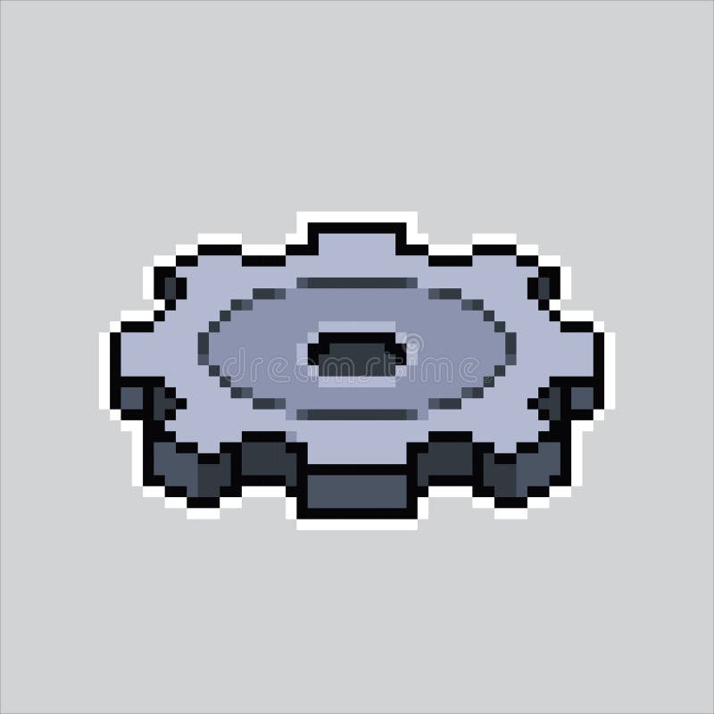 Pixel Art Gear Illustration Vector for Game Design Stock Vector ...
