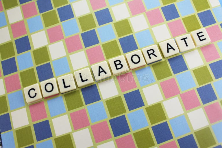 Collaborate stock photo. Image of blocks, pink, concept - 16388070