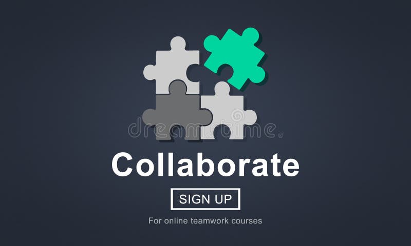 Connect Collaborate Communicate Contribute Stock Vector - Illustration ...