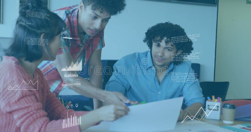 Collaborating On Project Team Using Data Visualization Animation In