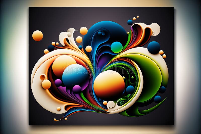 Collaboration Abstract Art (generative AI) Stock Illustration ...