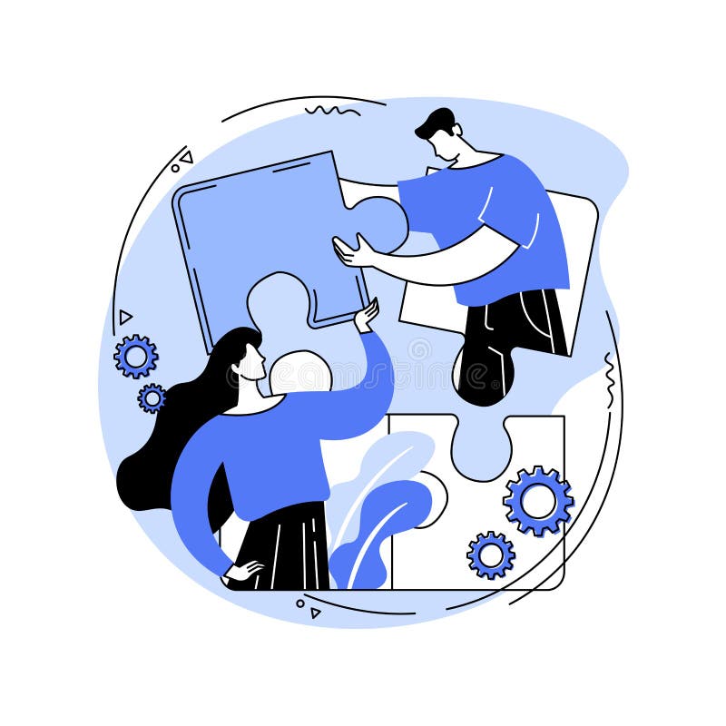 Collaboration Abstract Concept Vector Illustration. Stock Vector ...