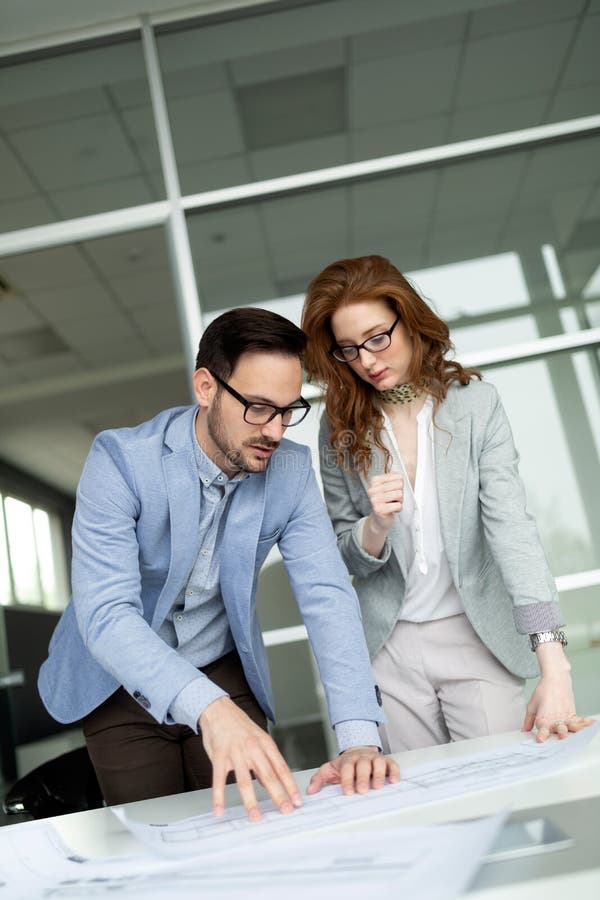 Collaboration and Analysis by Business People Working in Office Stock ...