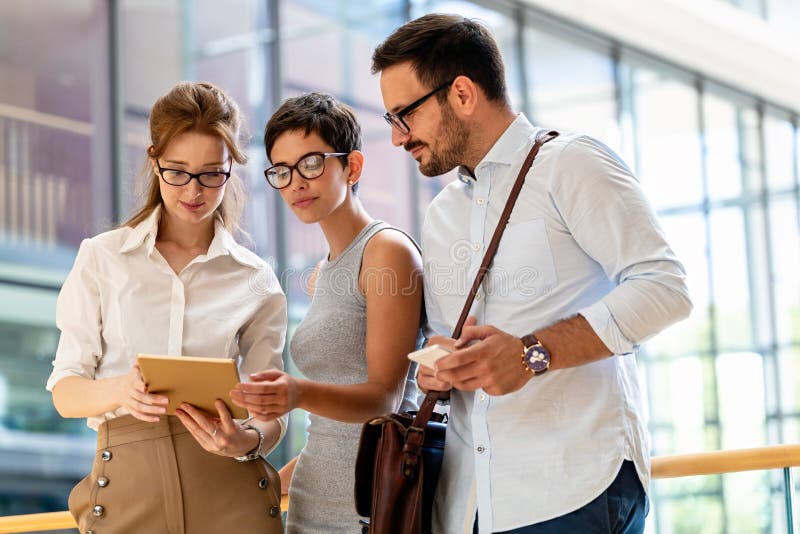 Collaboration and Analysis by Business People Working Together in ...