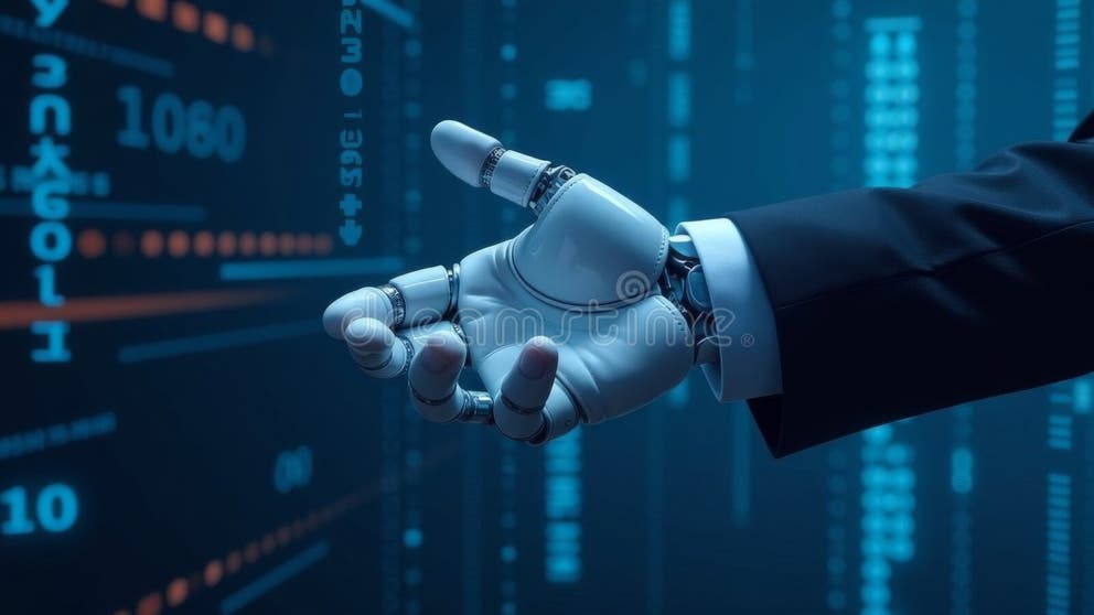 Collaboration with Artificial Intelligence Stock Illustration ...