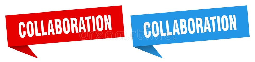 Collaboration Banner. Collaboration Speech Bubble Label Set Stock ...