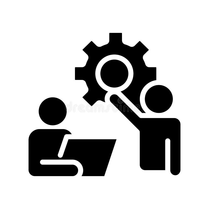 Collaboration Black Glyph Icon Stock Vector - Illustration of ...