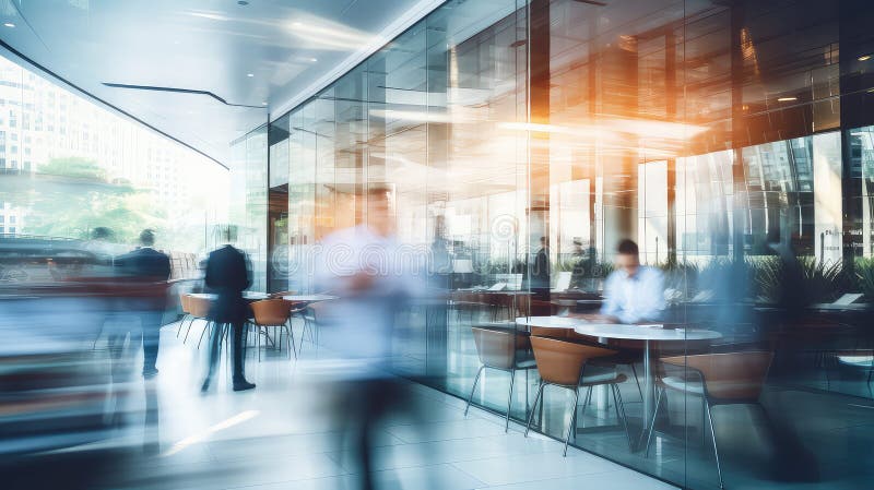 Collaboration Blur Modern Business Stock Illustration - Illustration of ...