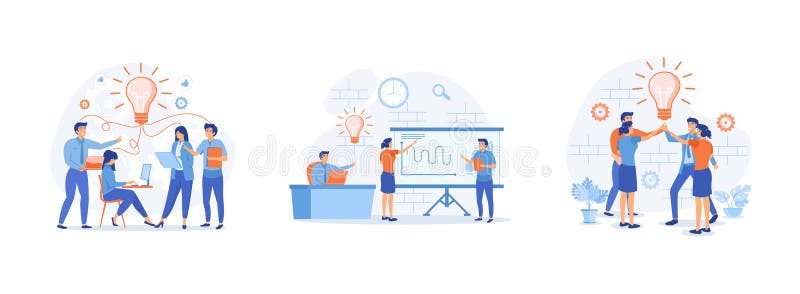 Collaboration Brainstorming, Business People Working in the Office, Team Brainstorming ...