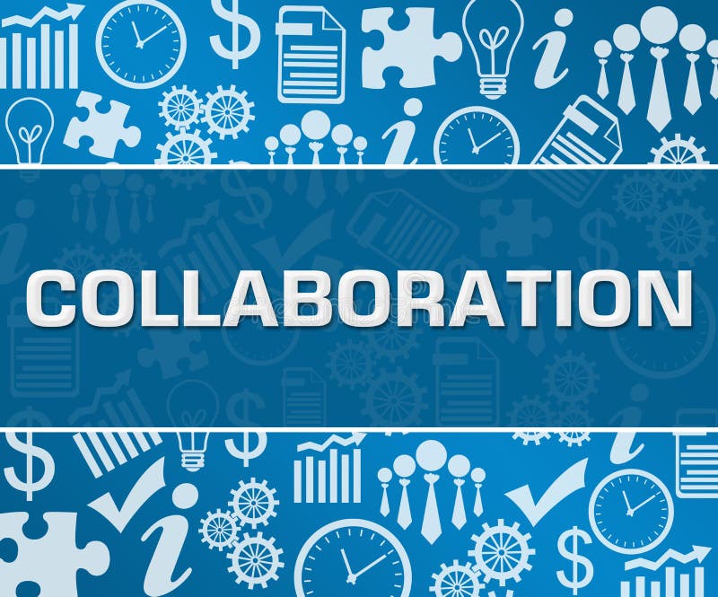 Collaboration Business Symbols Colorful Squares Stripes Stock ...