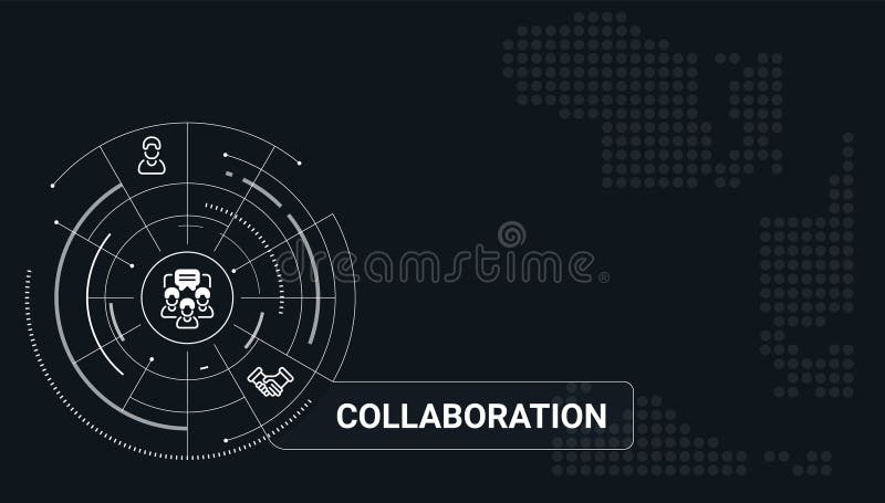 Collaboration Concept Banner Template Stock Vector - Illustration of ...