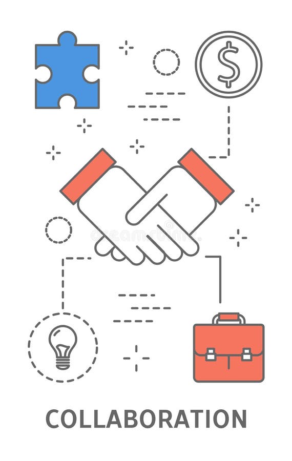 Collaboration Concept Illustration. Stock Vector - Illustration of ...