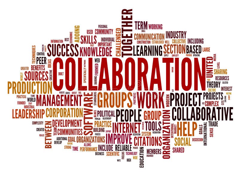 Collaboration Concept in Word Tag Cloud Stock Illustration ... Collaboration Concept in Word Tag Cloud Stock Illustration ...