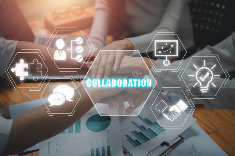 Young Business People Putting Their Hands Together with Collaboration ...