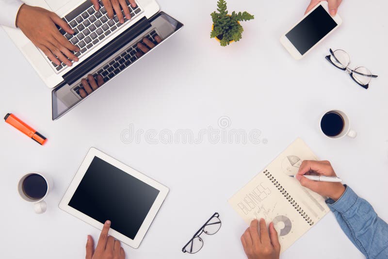 Collaboration Connection Team Brainstorming Inity. Teamwork Stacking ...