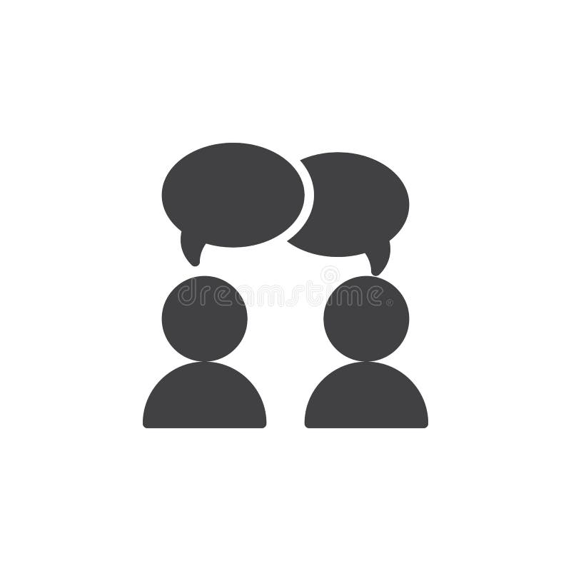 Collaboration, Conversation Icon Vector, Filled Flat Sign, Solid ...