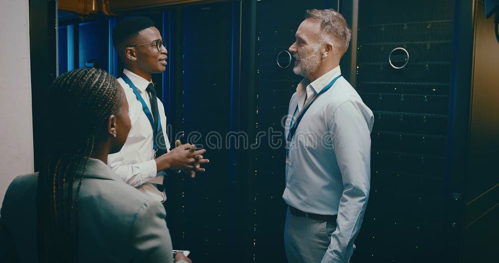 Collaboration, Conversation and Tech Support with People in Server Room ...