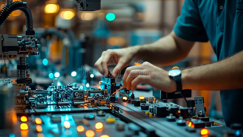 Collaboration among Engineers in a High-tech Design Environment Stock ...