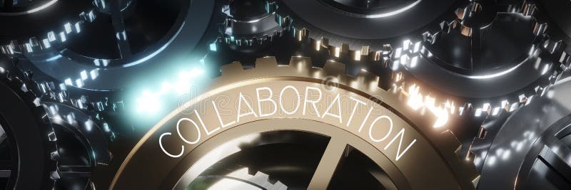 Collaboration - Gears Concept Stock Illustration - Illustration of ...