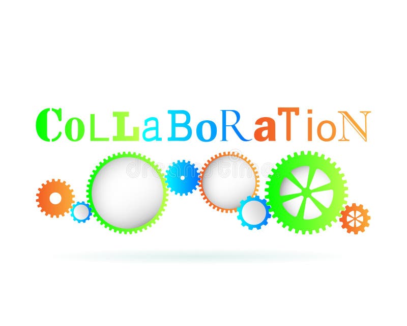 Collaboration Gears stock vector. Illustration of combined - 97033766