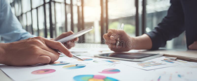 The Collaboration of Hands Analyzing Data and Charts in a Modern ...