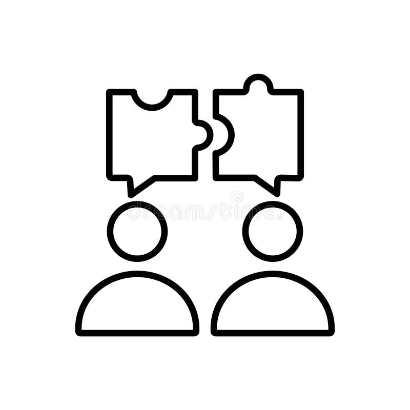 Collaboration Icon for Teamwork, Project Management, and Corporate ...