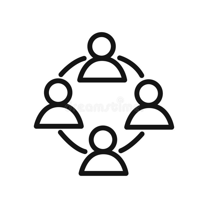 Collaboration Icon Linear Vector Graphics Sign Stock Vector ...