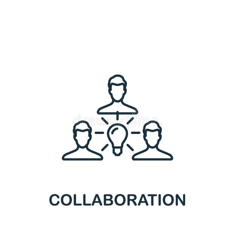 Collaboration Icon Monochrome Simple Recruitment Icon For Templates